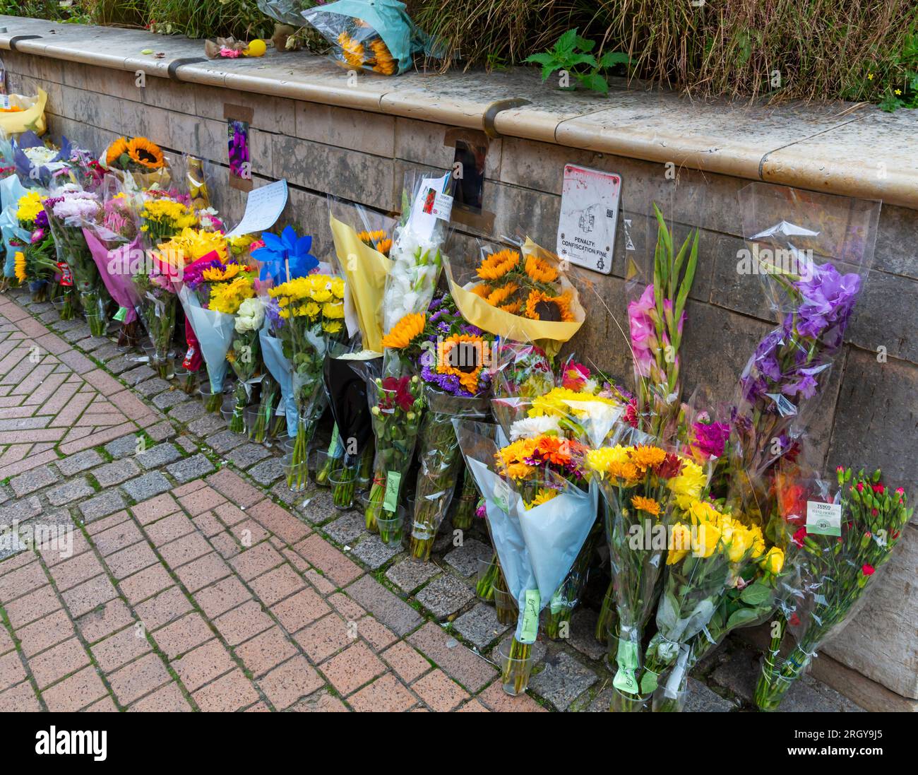 Bournemouth, Dorset, UK. 12th August 2023. Tributes left for 18 year ...