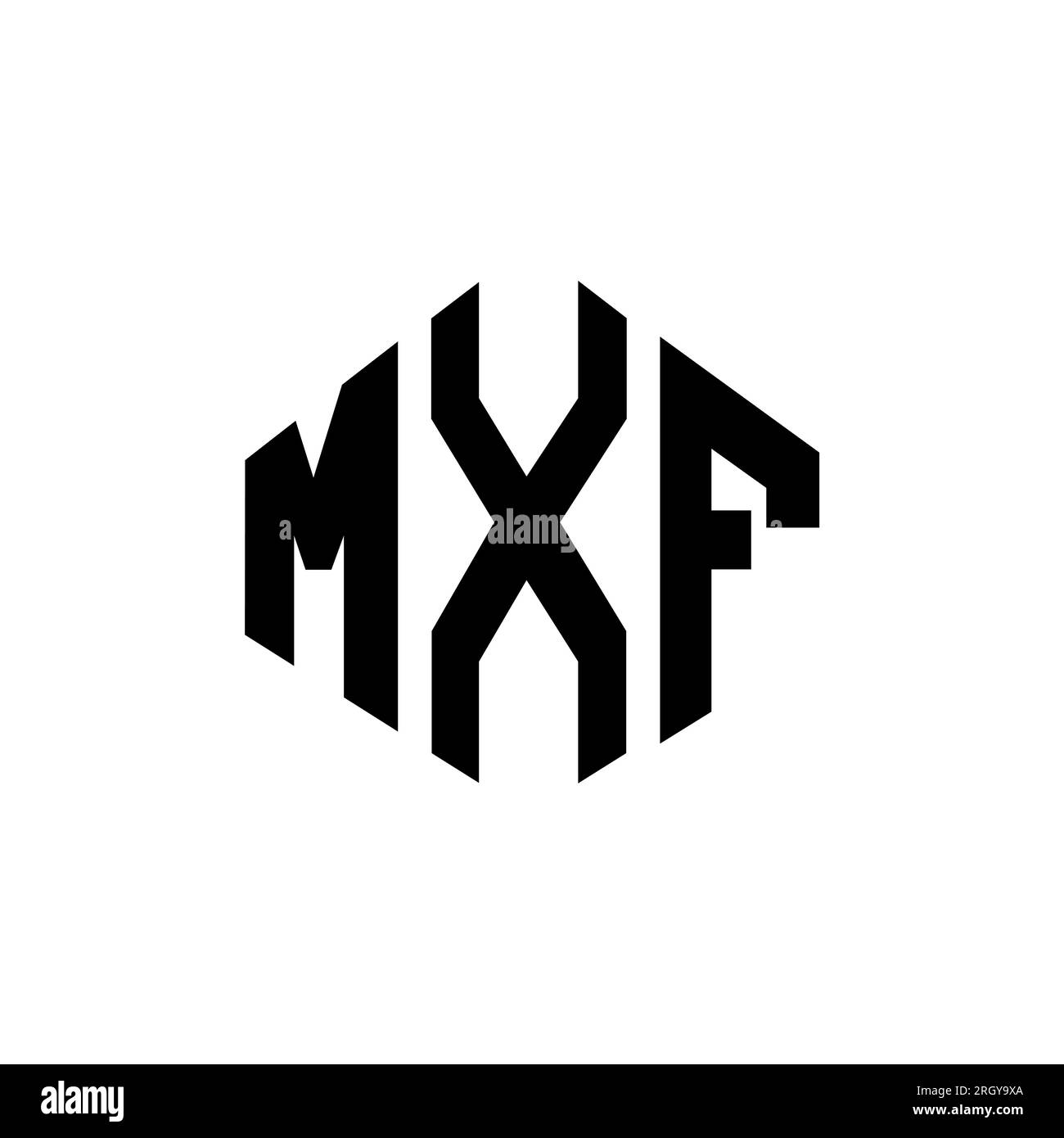 MXF letter logo design with polygon shape. MXF polygon and cube shape ...
