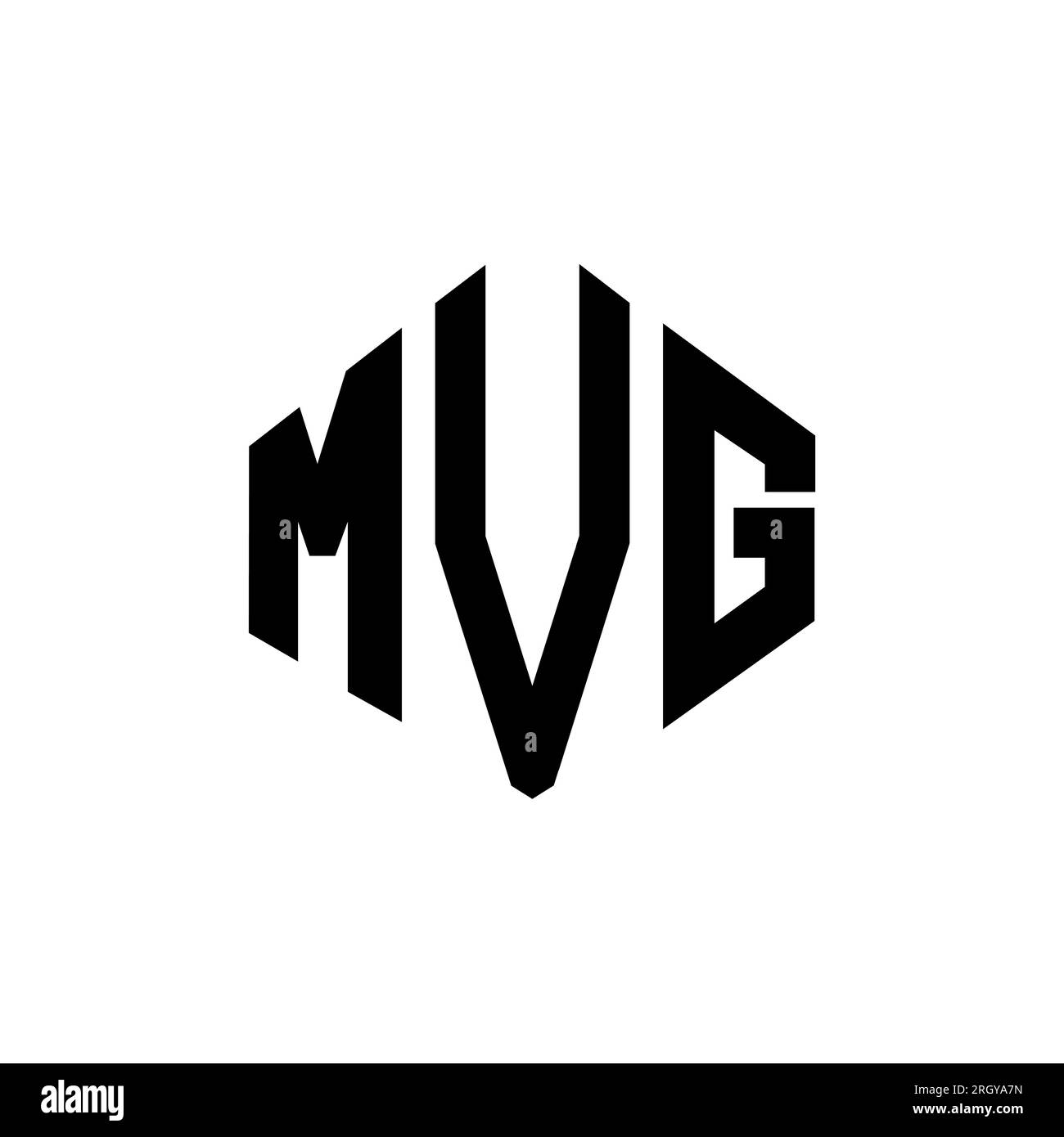 MVG letter logo design with polygon shape. MVG polygon and cube shape ...