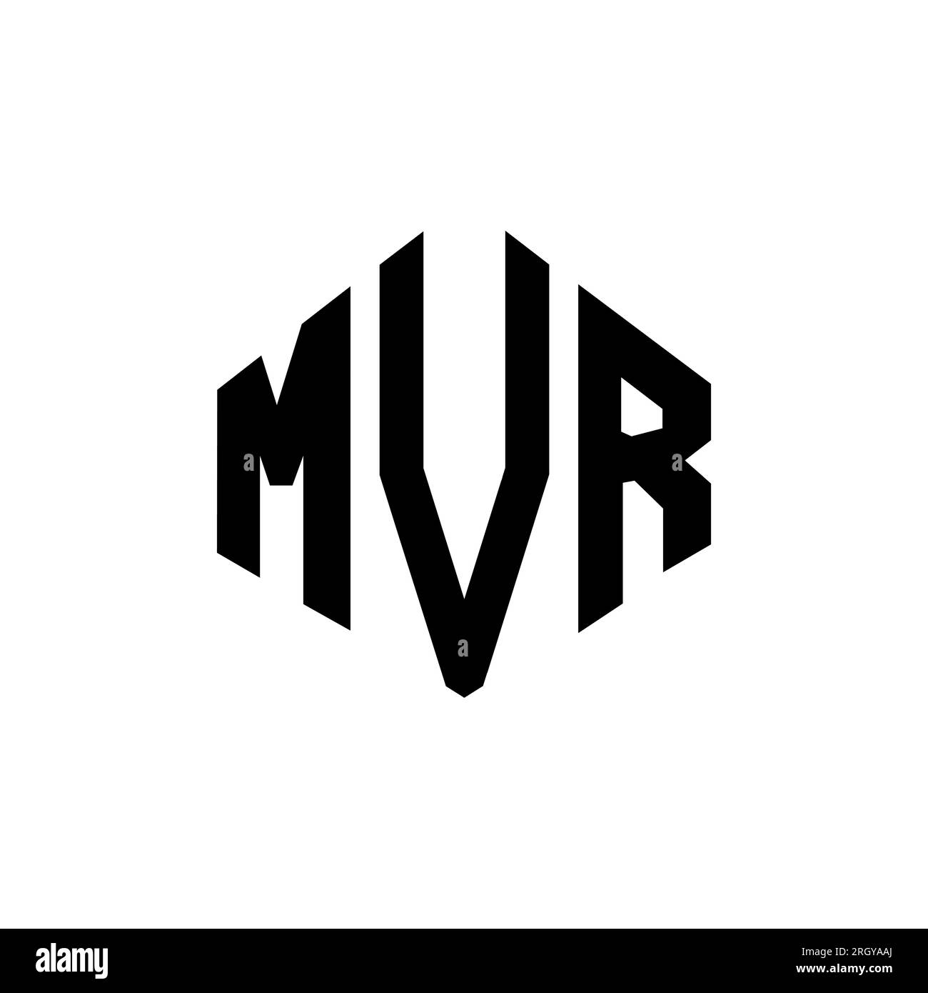 MVR letter logo design with polygon shape. MVR polygon and cube shape ...