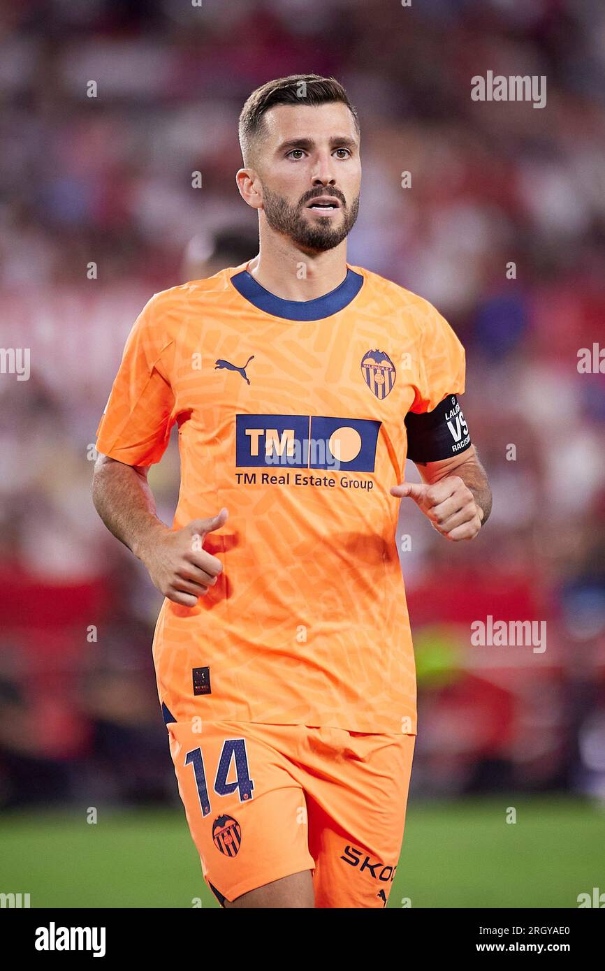 Seville, Spain. 11th Aug, 2023. Jose Gaya (14) of Valencia seen during ...