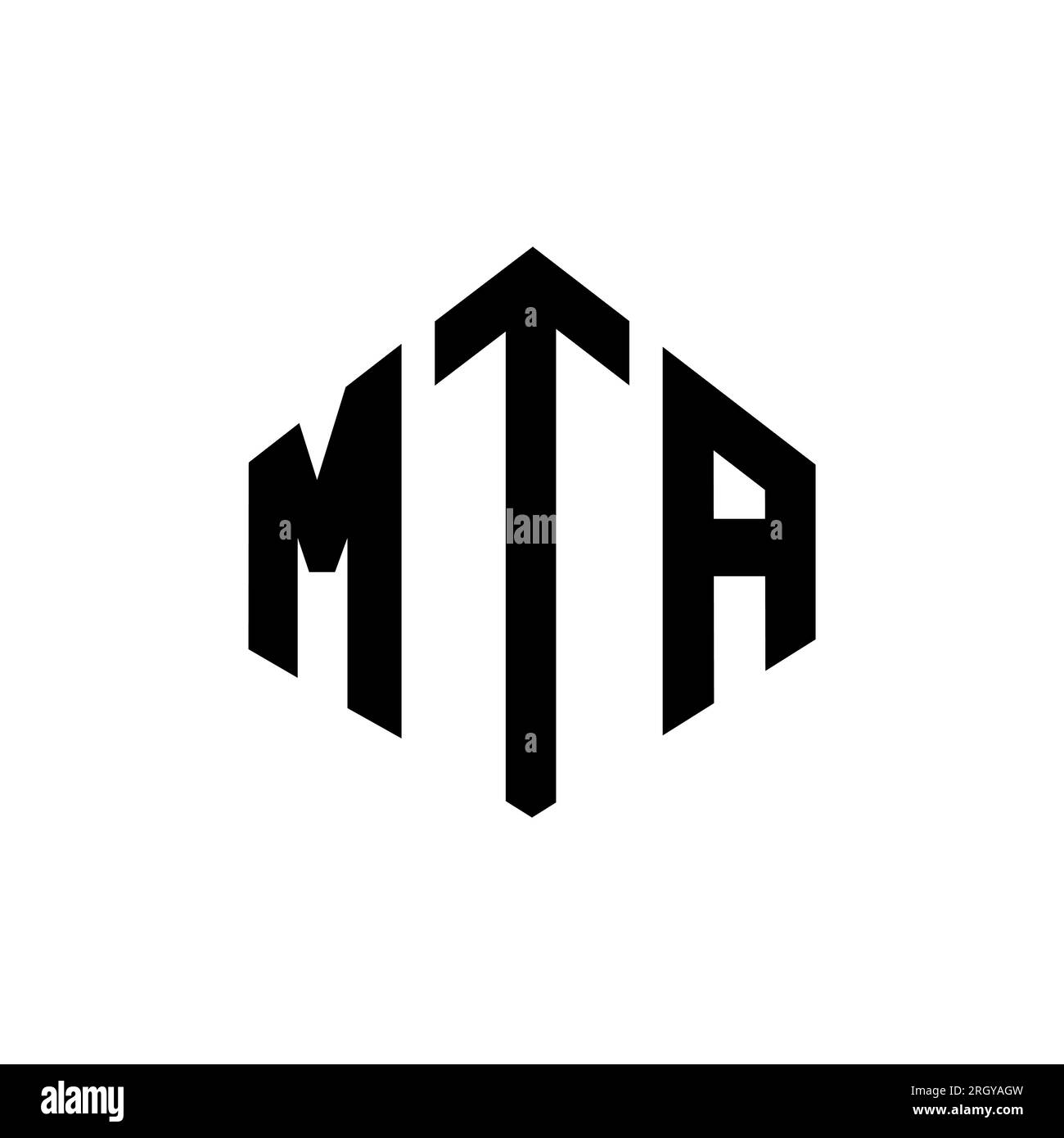 MTA letter logo design with polygon shape. MTA polygon and cube shape ...
