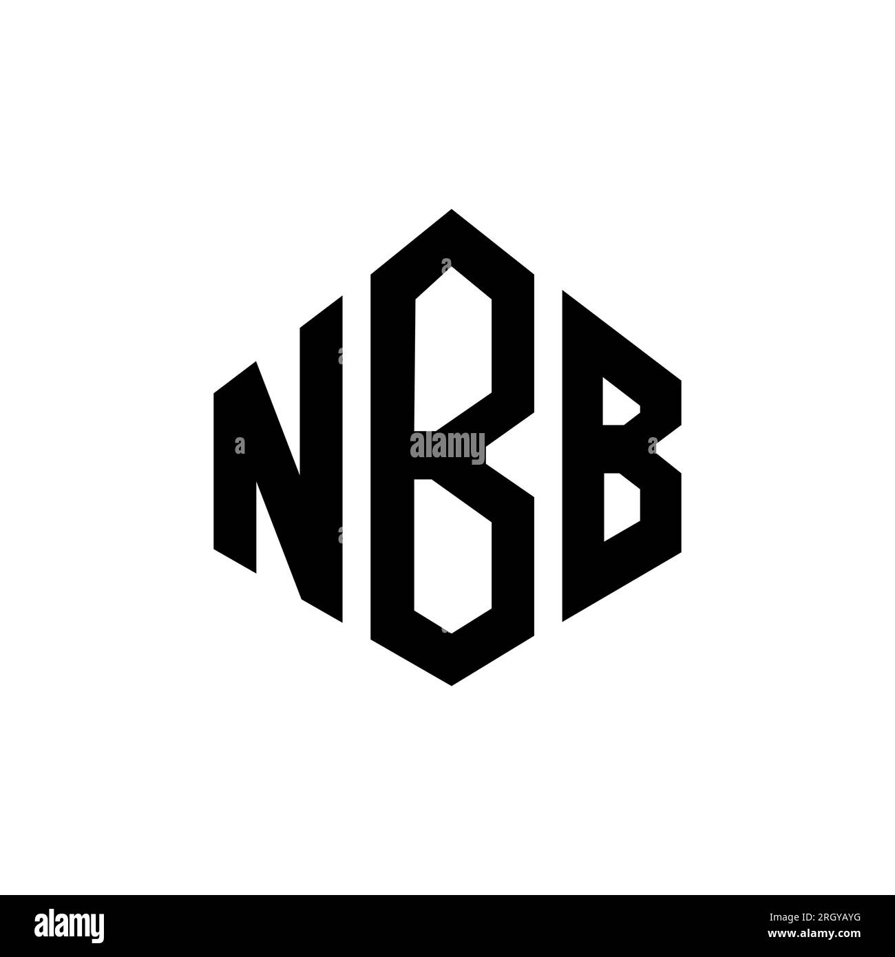 NBB letter logo design with polygon shape. NBB polygon and cube shape ...