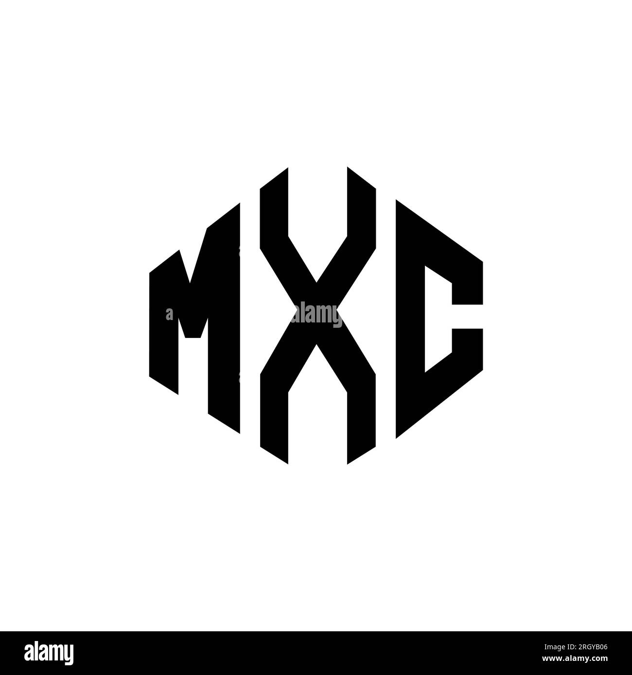 MXC letter logo design with polygon shape. MXC polygon and cube shape ...