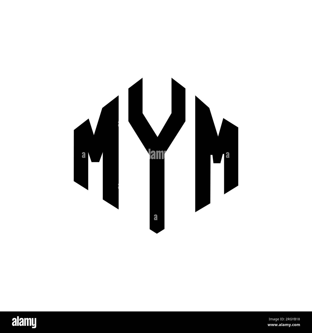 MYM letter logo design with polygon shape. MYM polygon and cube shape ...