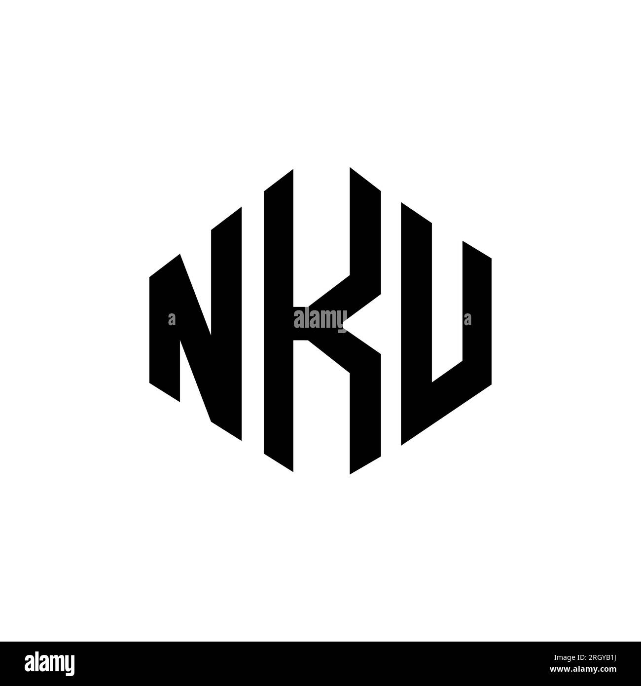 NKU letter logo design with polygon shape. NKU polygon and cube shape ...