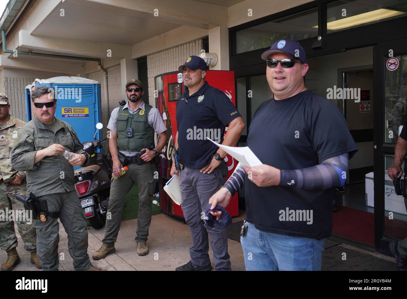 Hawaii National Guardsmen deploy to Maui County to aid in search efforts after a wild fire ...