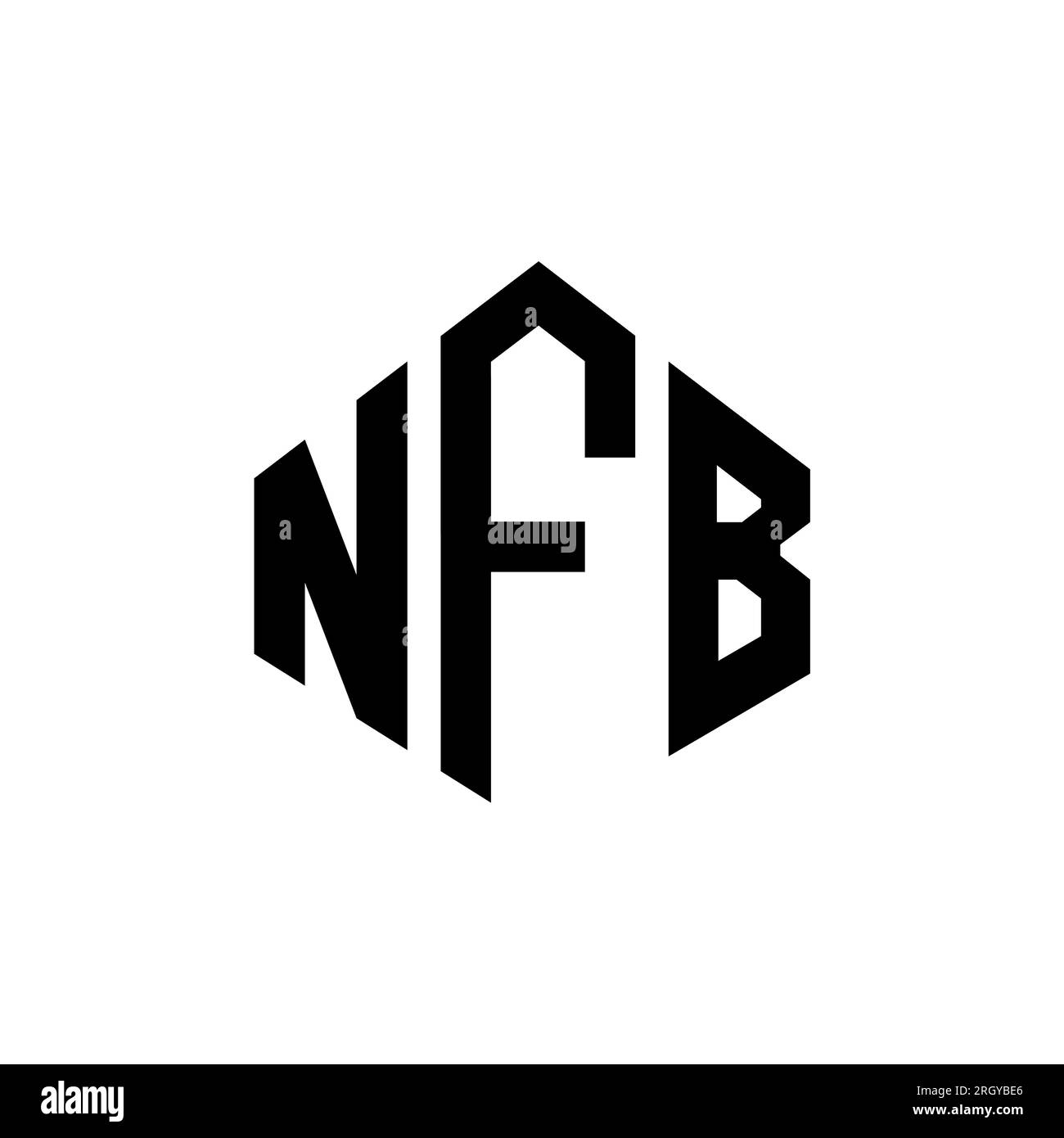 Nfb Letter Logo Design With Polygon Shape Nfb Polygon And Cube Shape Logo Design Nfb Hexagon