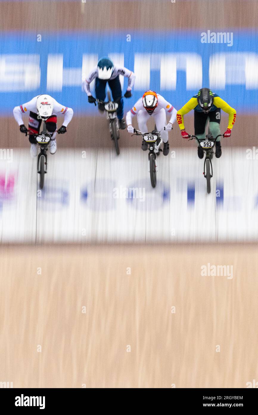 Glasgow, Scotland, UK. 12th Aug, 2023. UCI Cycling World Championships BMX Racing. Pictured: GBR ...