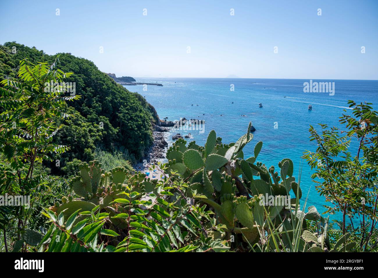 Aerial view of Michelino beach in Parghelia, Tropea. Calabria. Italy ...