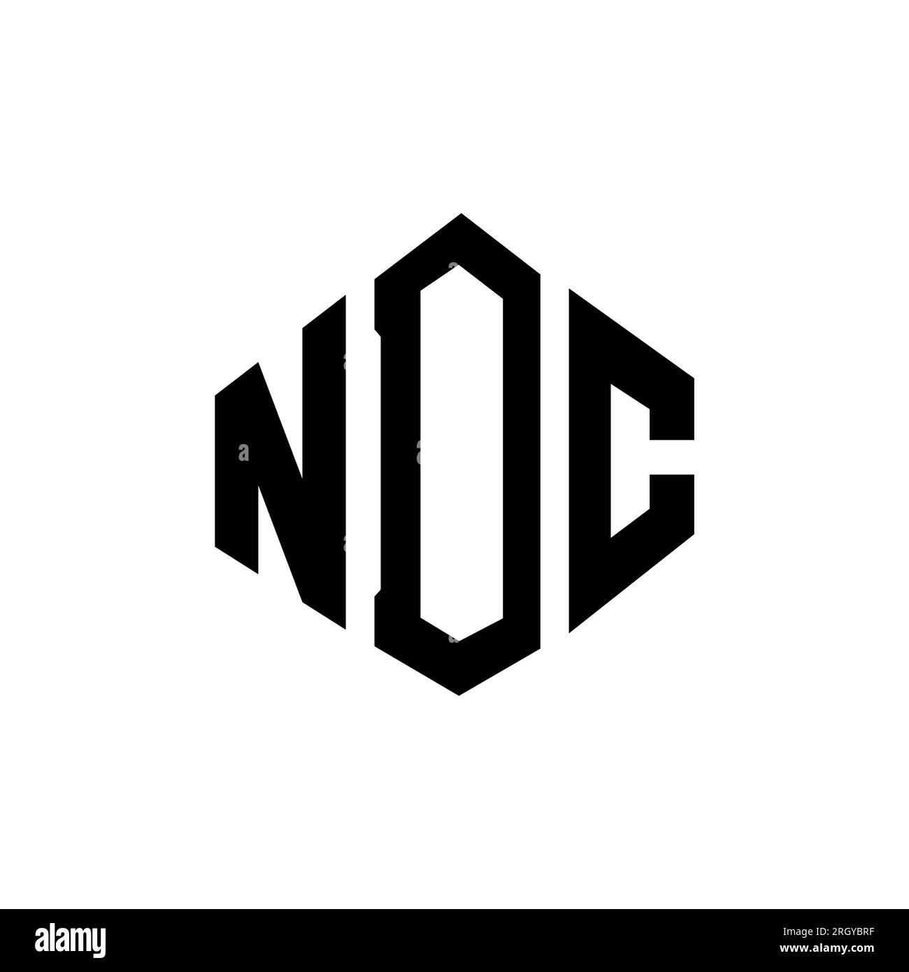 NDC letter logo design with polygon shape. NDC polygon and cube shape ...