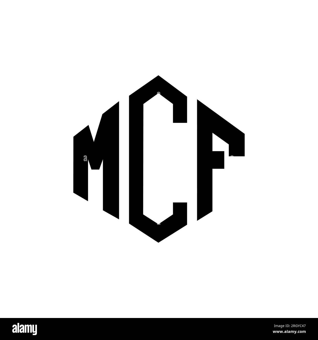 MCF letter logo design with polygon shape. MCF polygon and cube shape ...