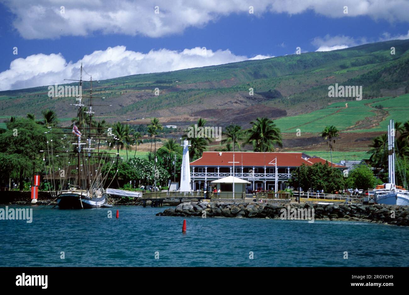 Entrance to Lahaina Marina, Maui, Hawaii Stock Photo - Alamy