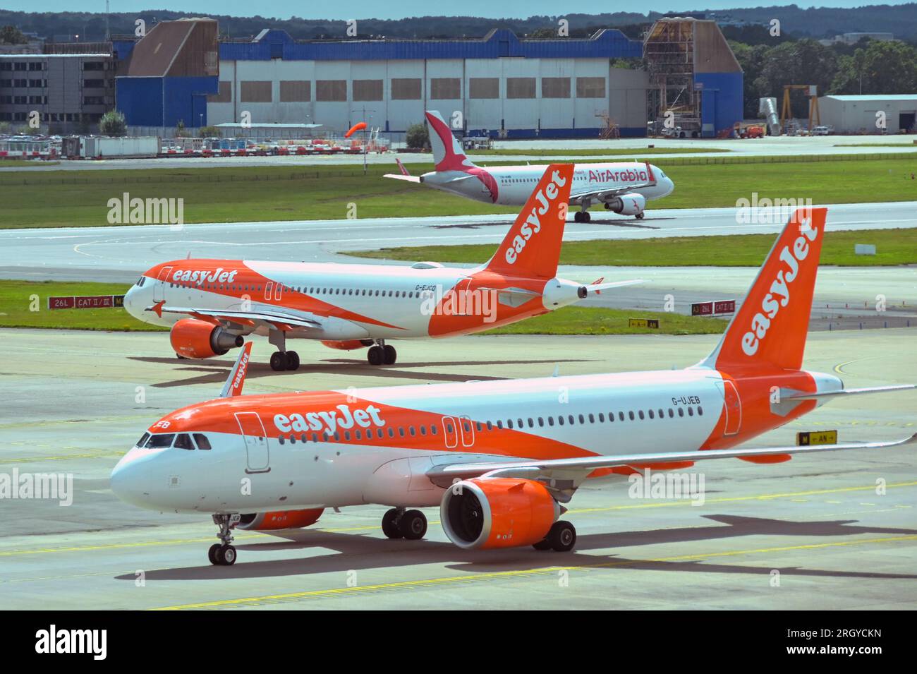 London, England, UK - 1 August 2023: Airbus A320 passenger jet operated ...
