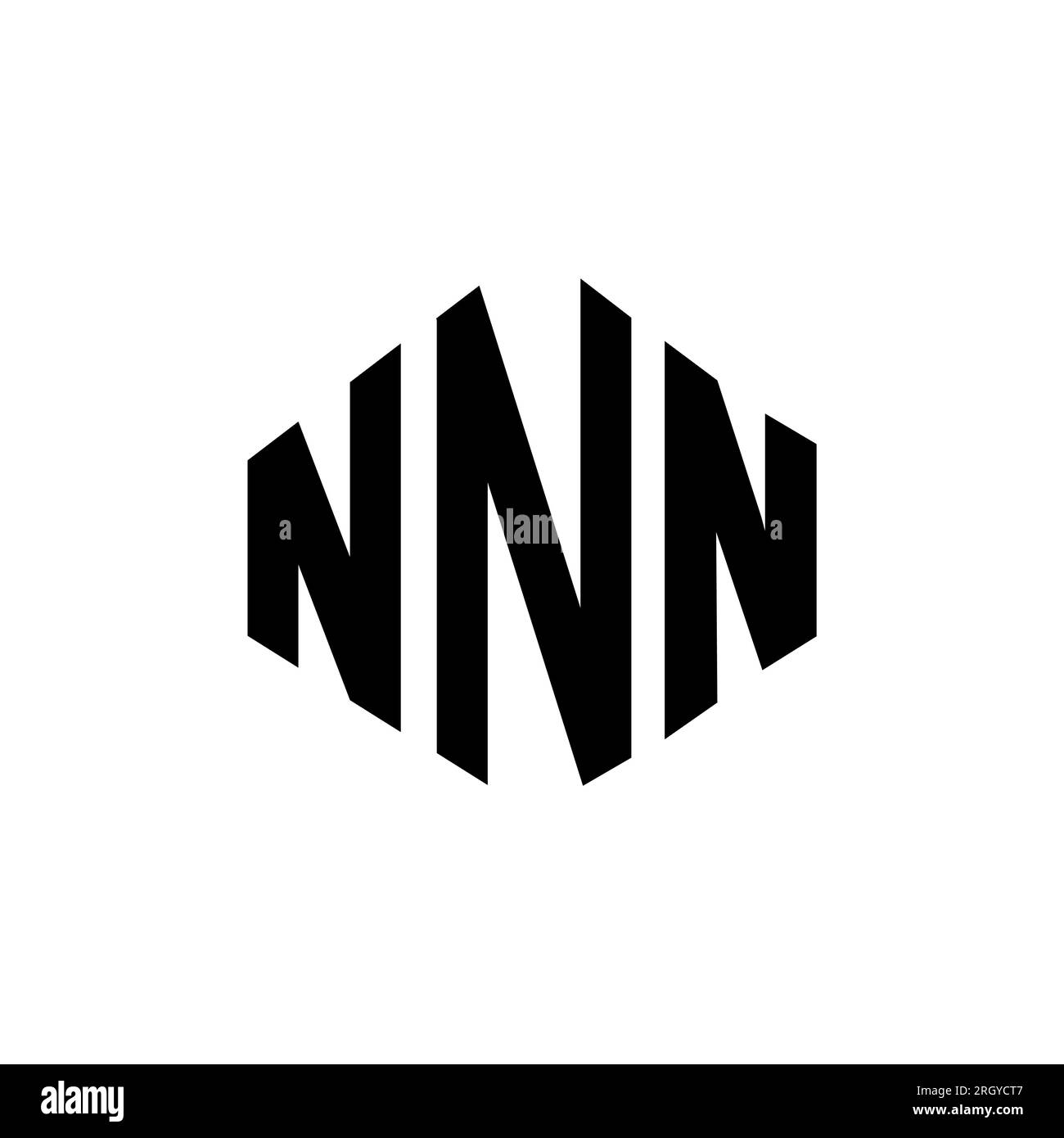 NNN letter logo design with polygon shape. NNN polygon and cube shape ...
