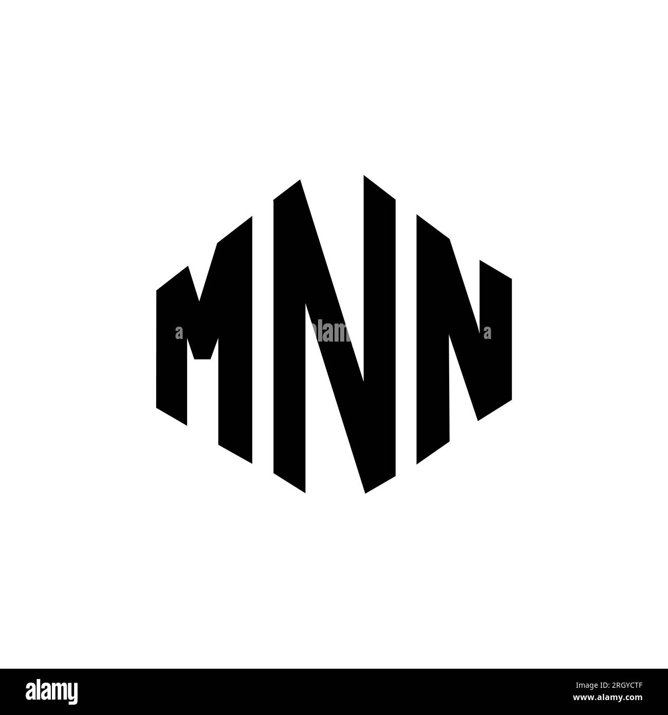 MNN letter logo design with polygon shape. MNN polygon and cube shape ...
