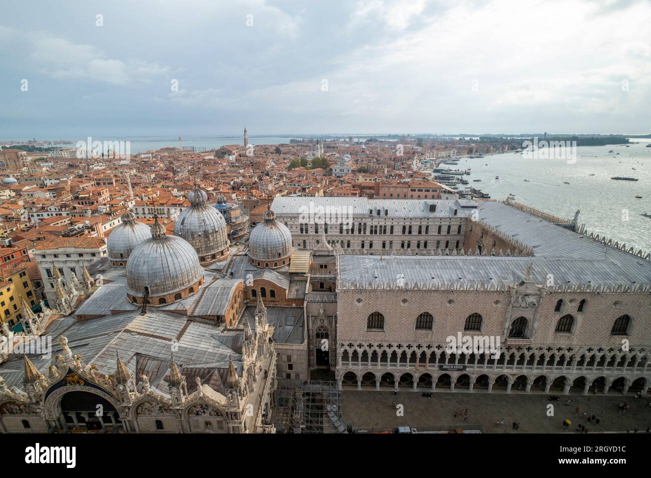 Rooftop view of Mark’s Square (Piazza San Marco) in Venice Stock Photo ...