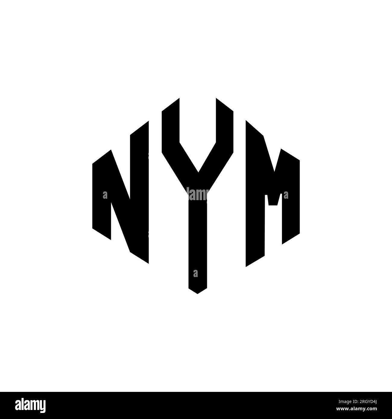 NYM letter logo design with polygon shape. NYM polygon and cube shape ...