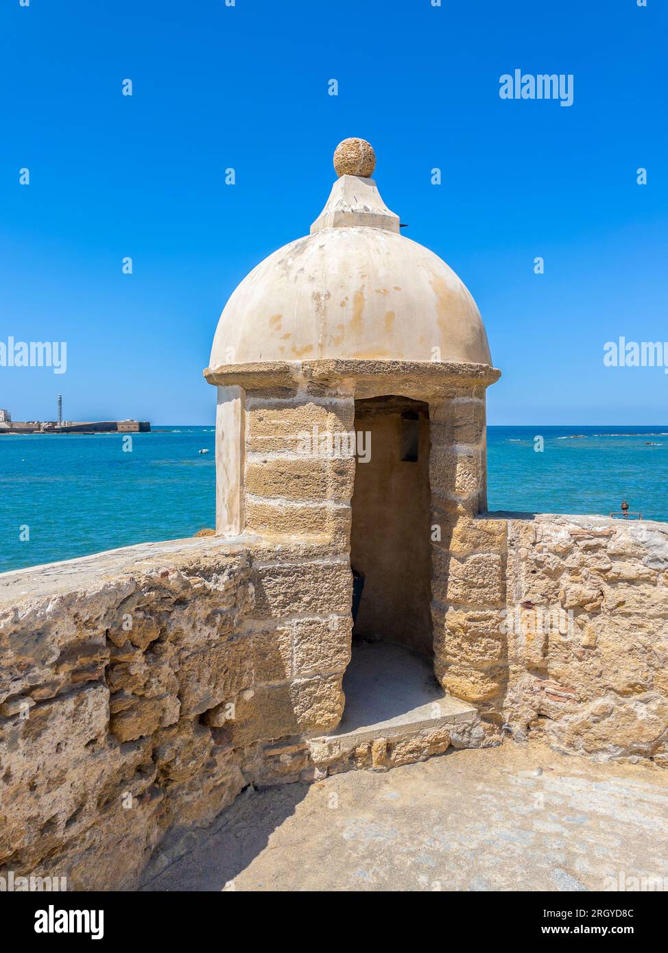 Sentry box of The Santa Catalina Castle. Cadiz. Andalusia, Spain Stock ...