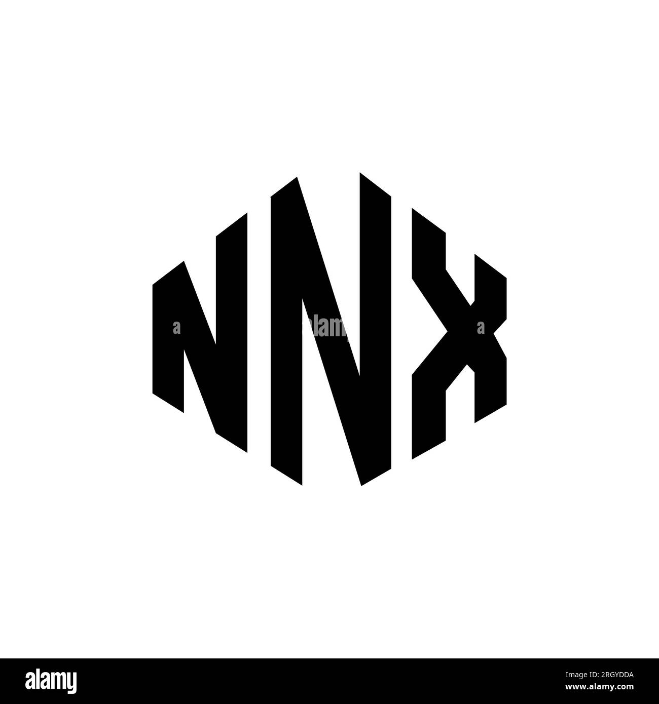 NNX letter logo design with polygon shape. NNX polygon and cube shape ...