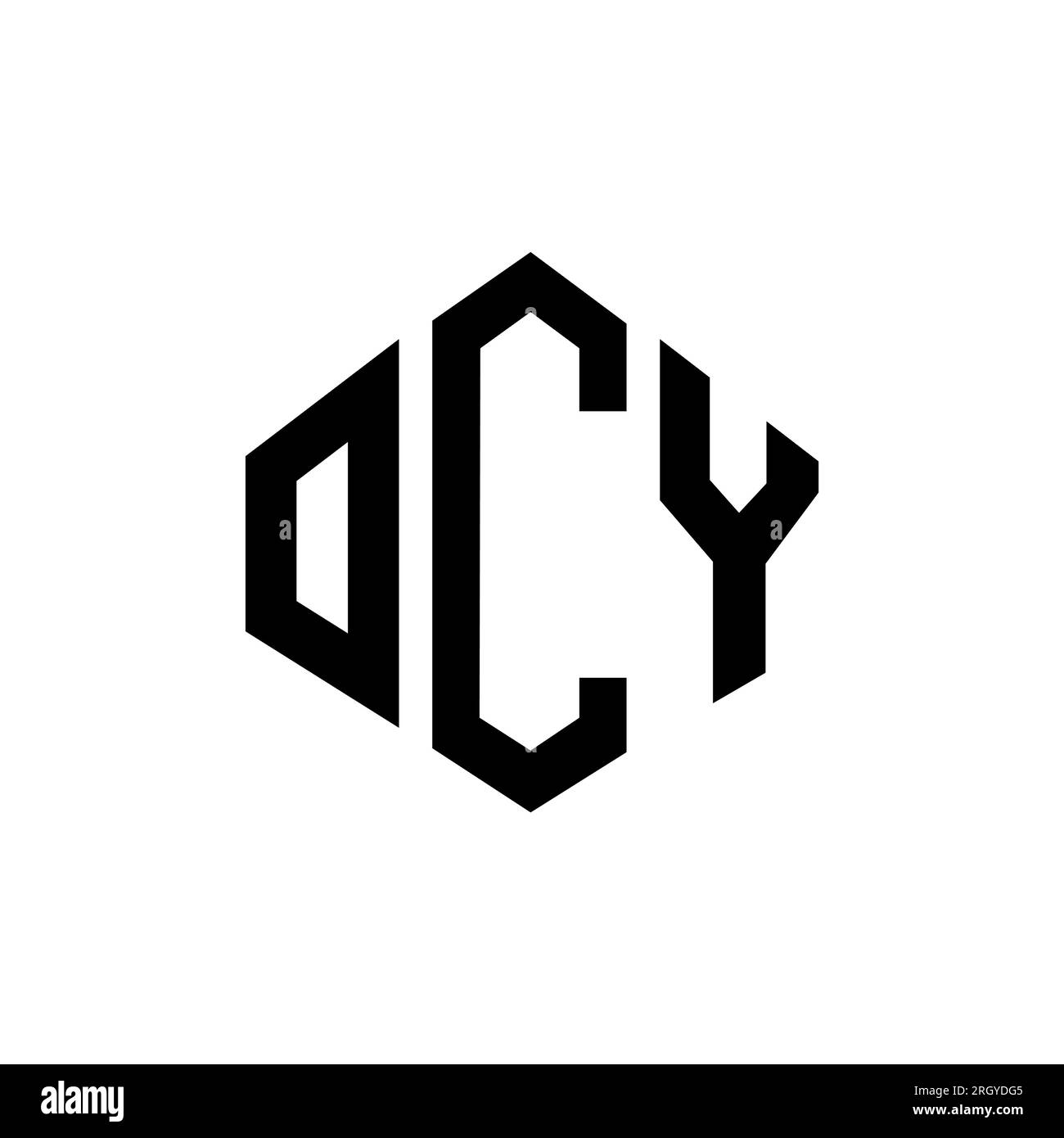 OCY letter logo design with polygon shape. OCY polygon and cube shape ...