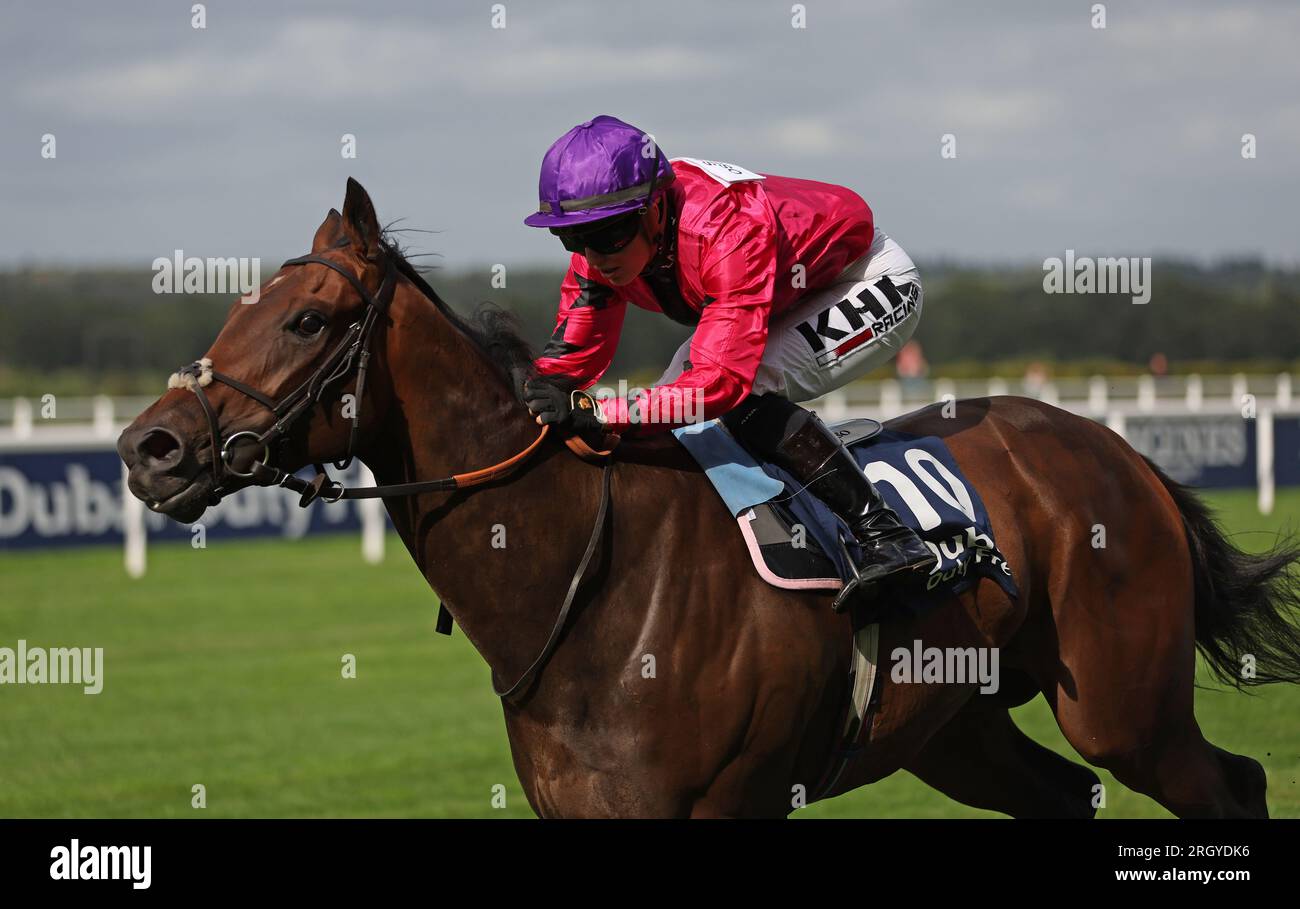 Dark Trooper ridden by Saffie Osborne wins the Dubai Duty Free Shergar ...