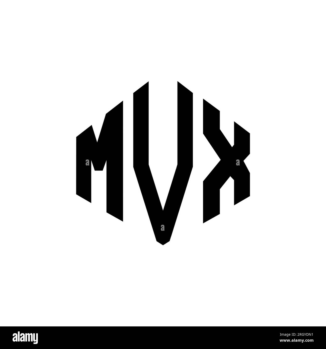 MVX letter logo design with polygon shape. MVX polygon and cube shape ...