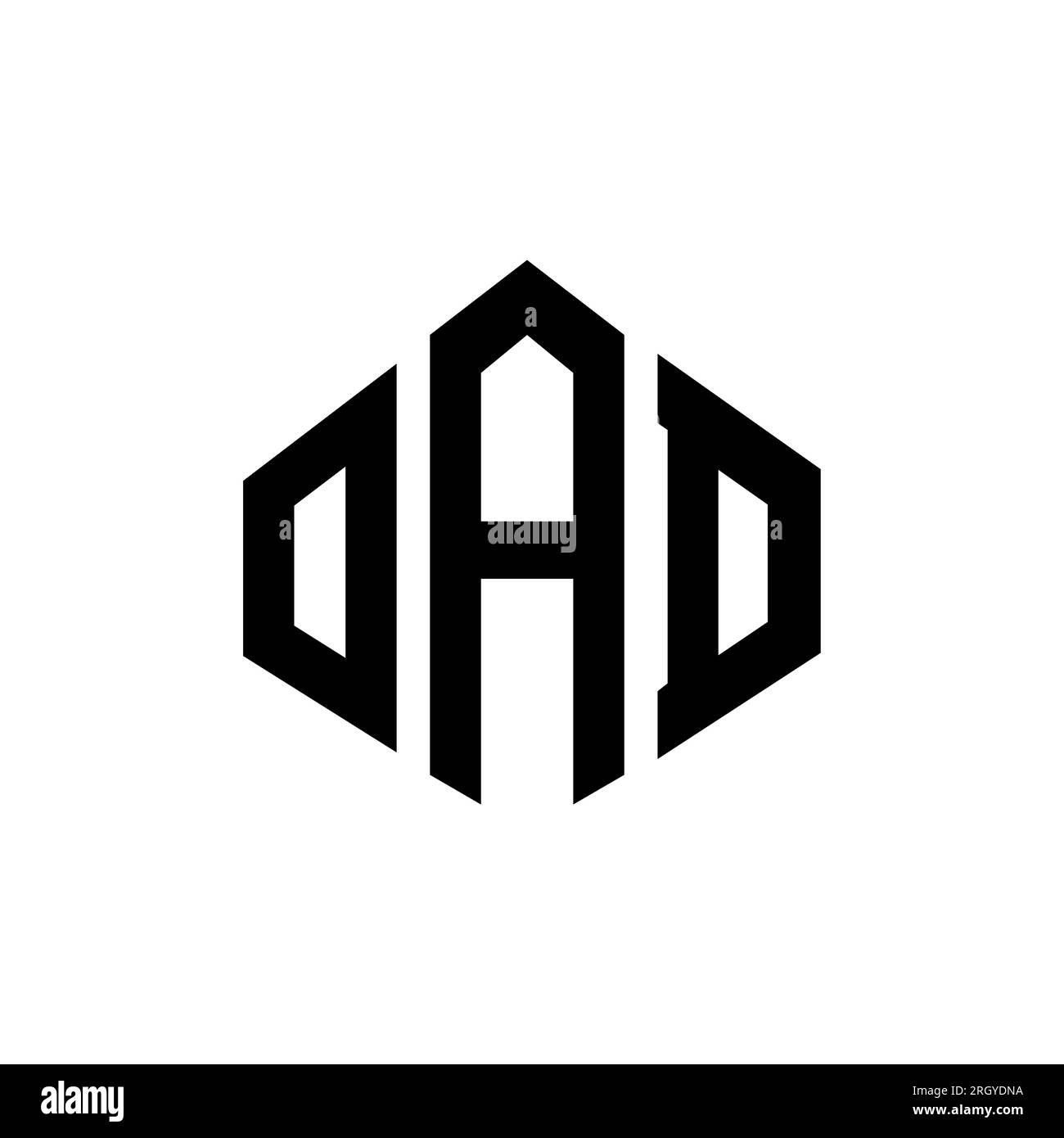 OAD letter logo design with polygon shape. OAD polygon and cube shape ...