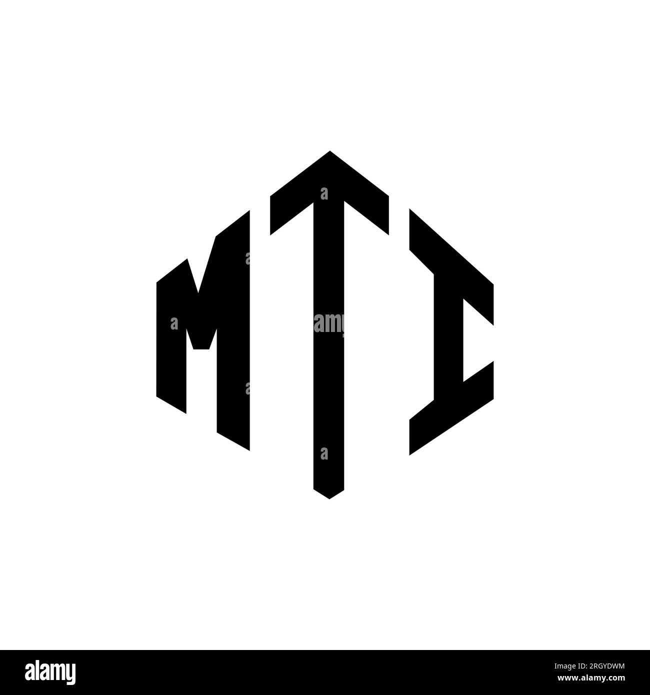MTI letter logo design with polygon shape. MTI polygon and cube shape ...