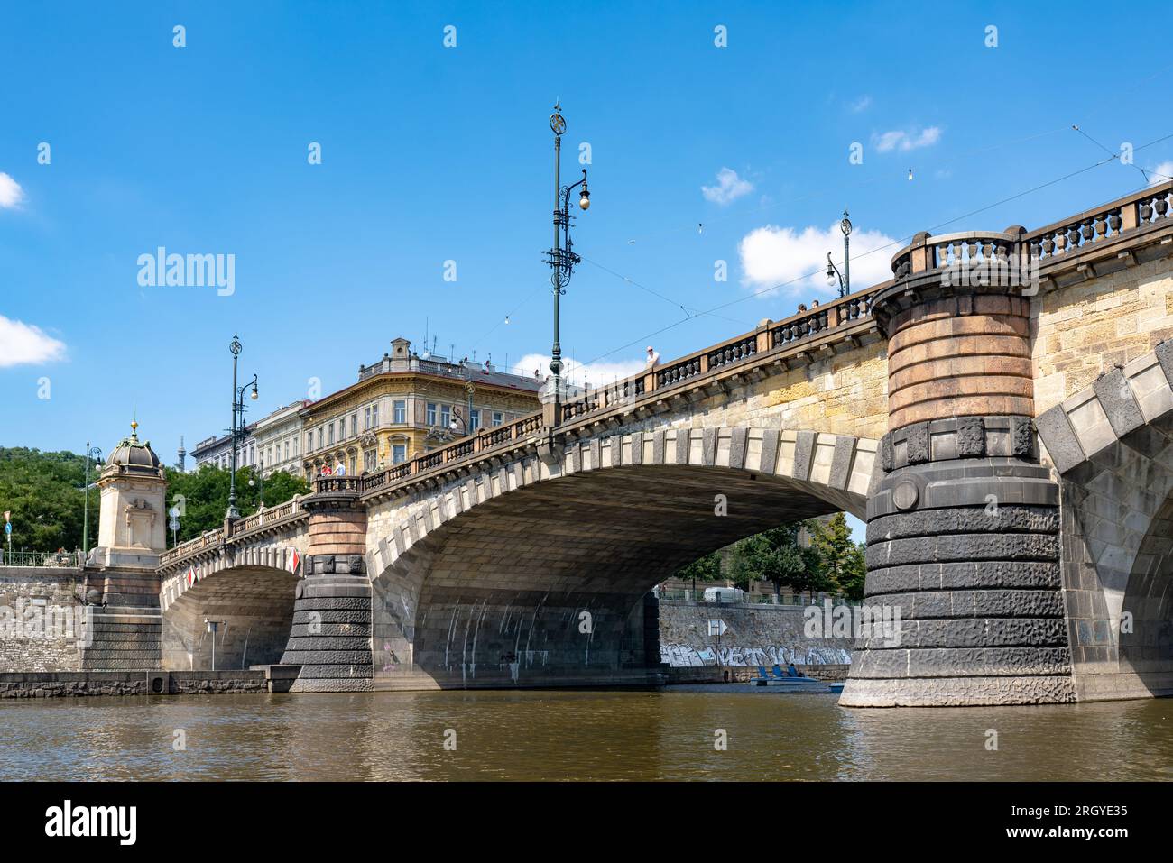 "Most Legií" (Bridge of the Legions) over Vltava river in Prague ...
