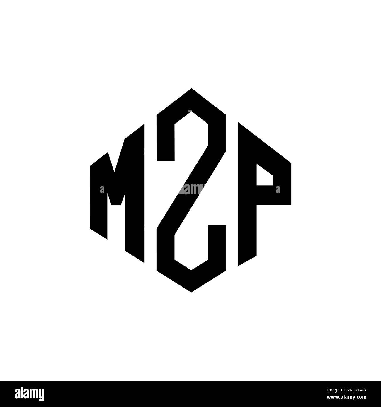 MZP letter logo design with polygon shape. MZP polygon and cube shape ...