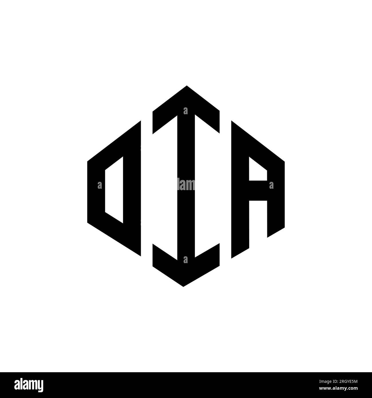 OIA letter logo design with polygon shape. OIA polygon and cube shape ...