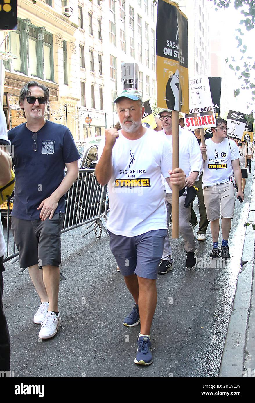 New York, NY, USA. 11th Aug, 2023. David Costabile seen on the SAG ...