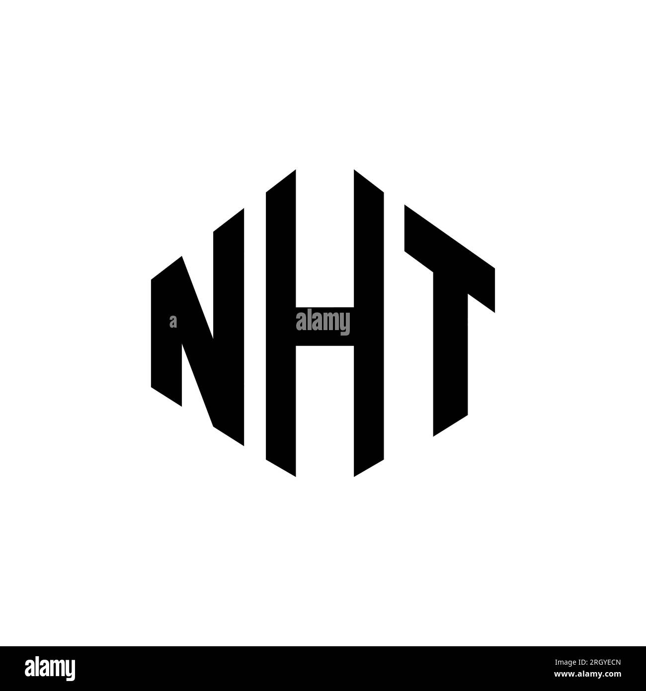 NHT letter logo design with polygon shape. NHT polygon and cube shape ...