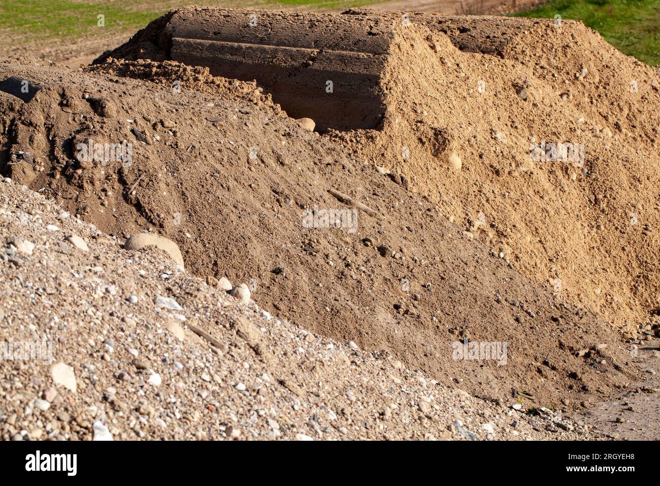bricks and other building materials scattered on the territory after ...