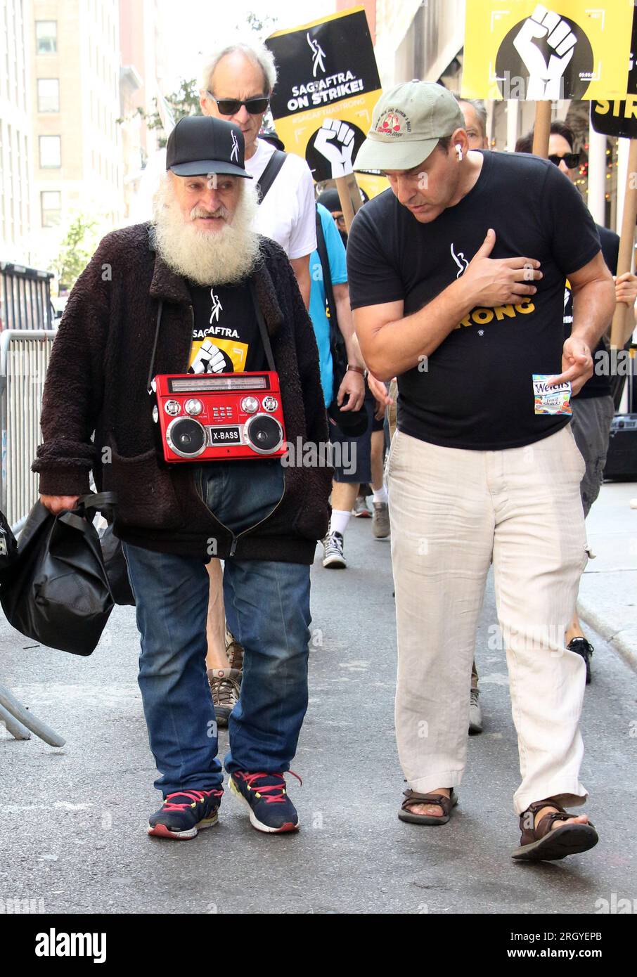 New York, NY, USA. 11th Aug, 2023. RadioMan seen on the SAG-AFTRA ...