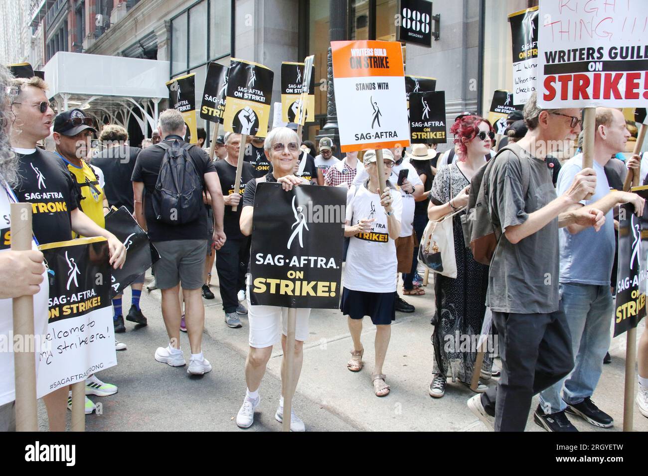New York, NY, USA. 11th Aug, 2023. Actors seen on the SAG-AFTRA strike ...