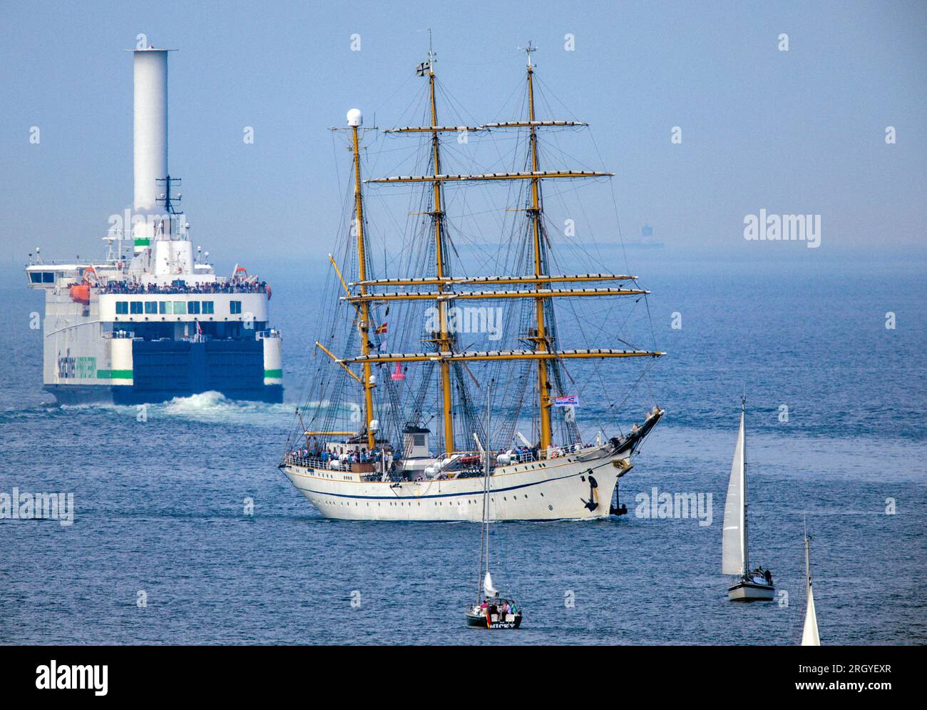 Rostock, Germany. 12th Aug, 2023. At the 32nd Hanse Sail the German ...
