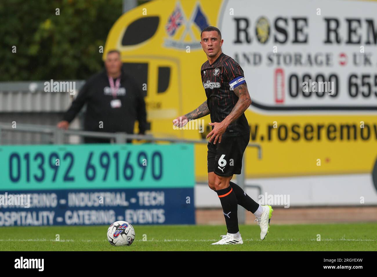 Oliver Norburn #6 of Blackpool in action during the Sky Bet League 1 ...