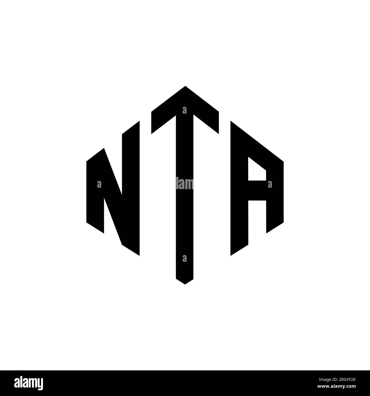 NTA letter logo design with polygon shape. NTA polygon and cube shape ...