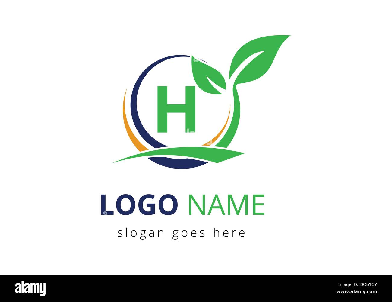 Agriculture Logo On H Letter Concept. Agriculture and farming logo ...