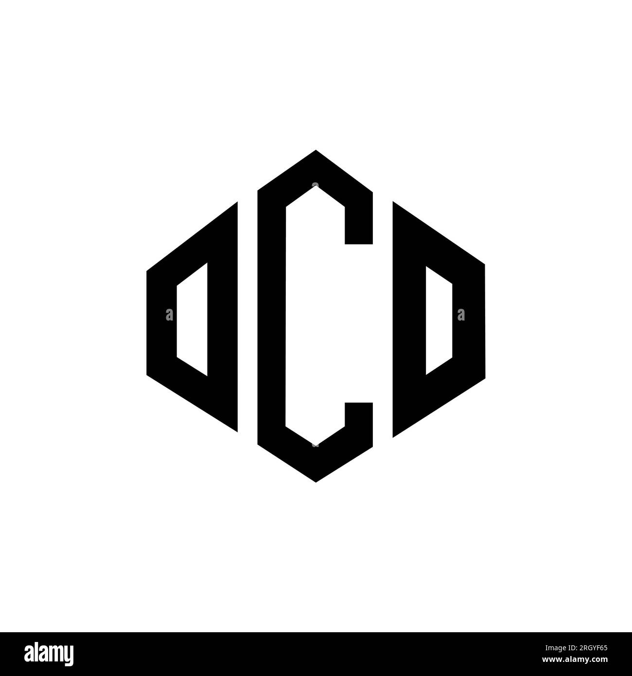 OCO letter logo design with polygon shape. OCO polygon and cube shape ...