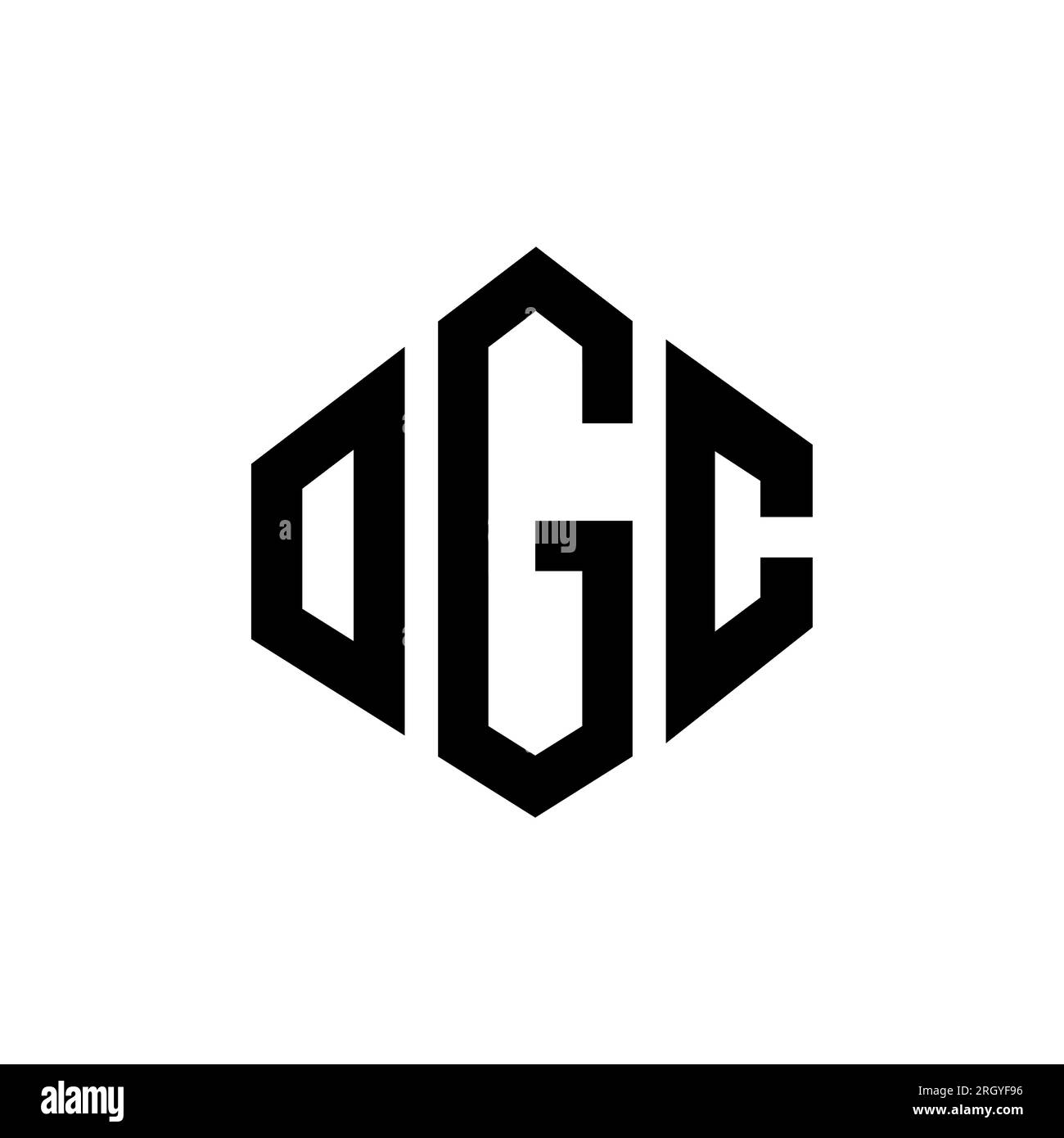 OGC letter logo design with polygon shape. OGC polygon and cube shape ...