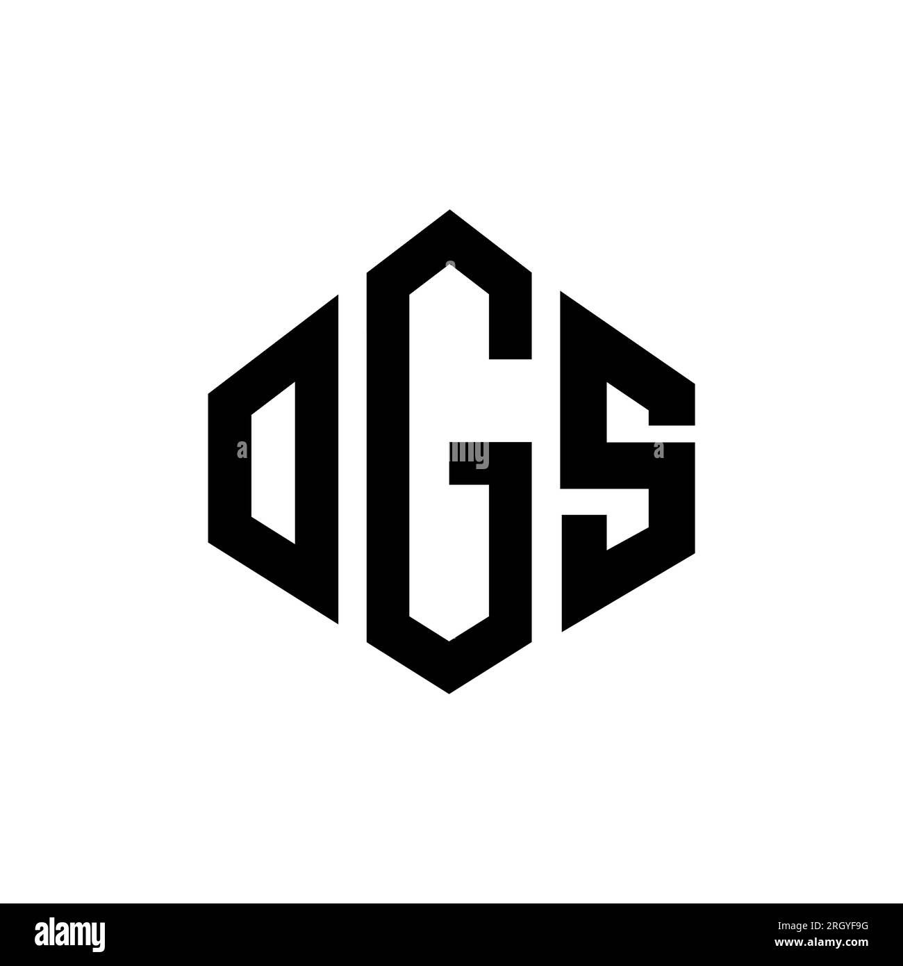 Ogs Letter Logo Design With Polygon Shape Ogs Polygon And Cube Shape Logo Design Ogs Hexagon