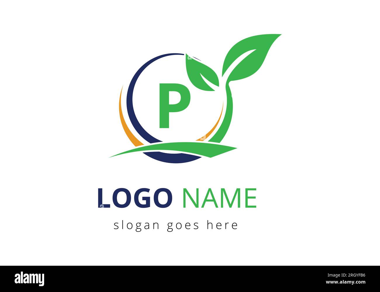 Agriculture Logo On P Letter Concept. Agriculture and farming logo ...