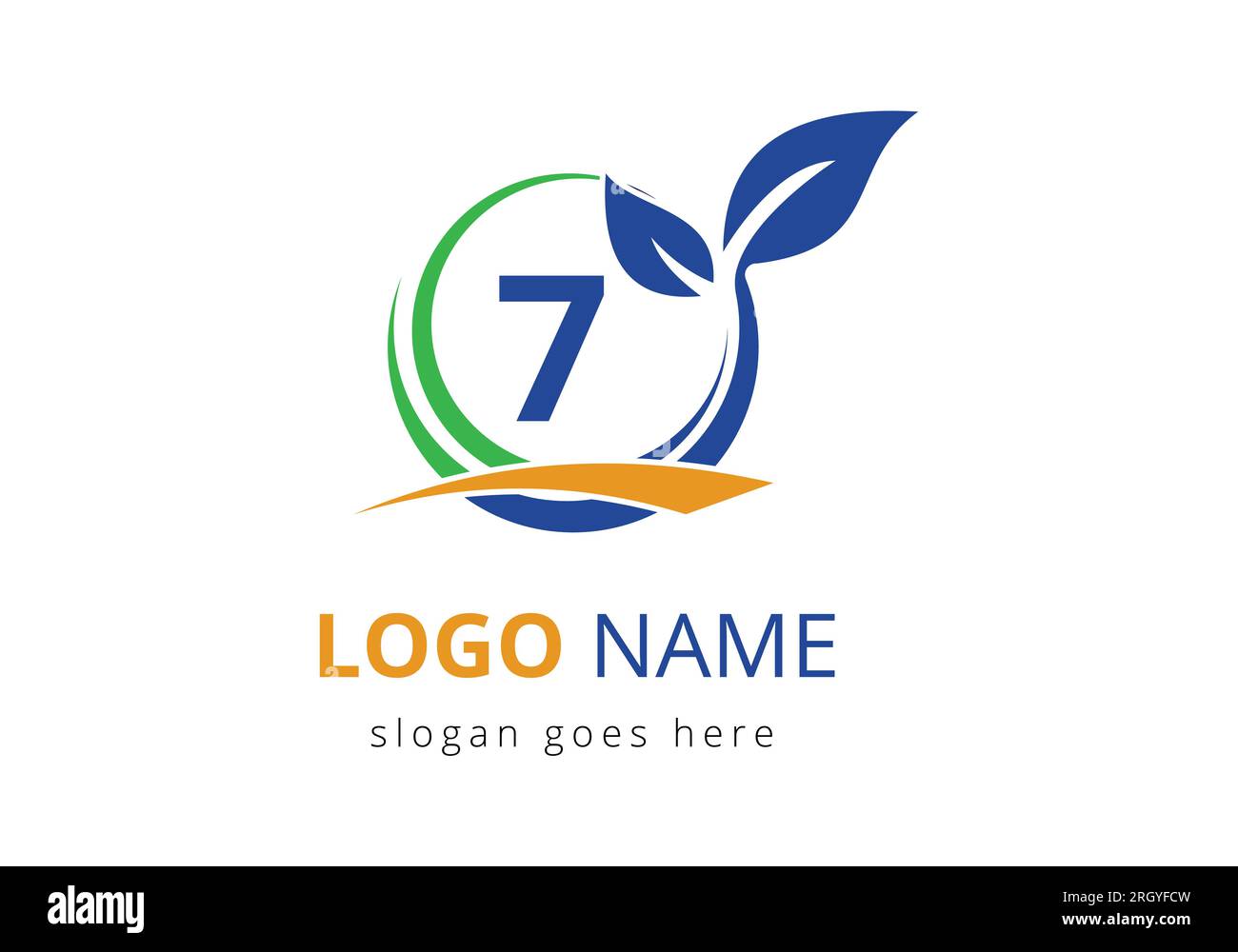 Letter 7 Agriculture Logo. Agro Farm Logo Based on Alphabet for Bakery ...