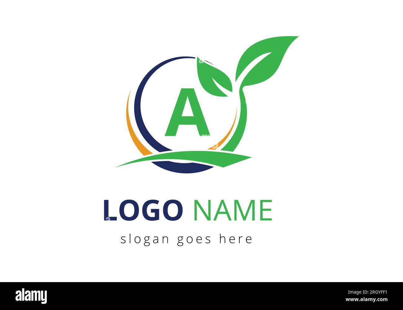 Letter A Agriculture Logo. Agro Farm Logo Based on Alphabet for Bakery ...