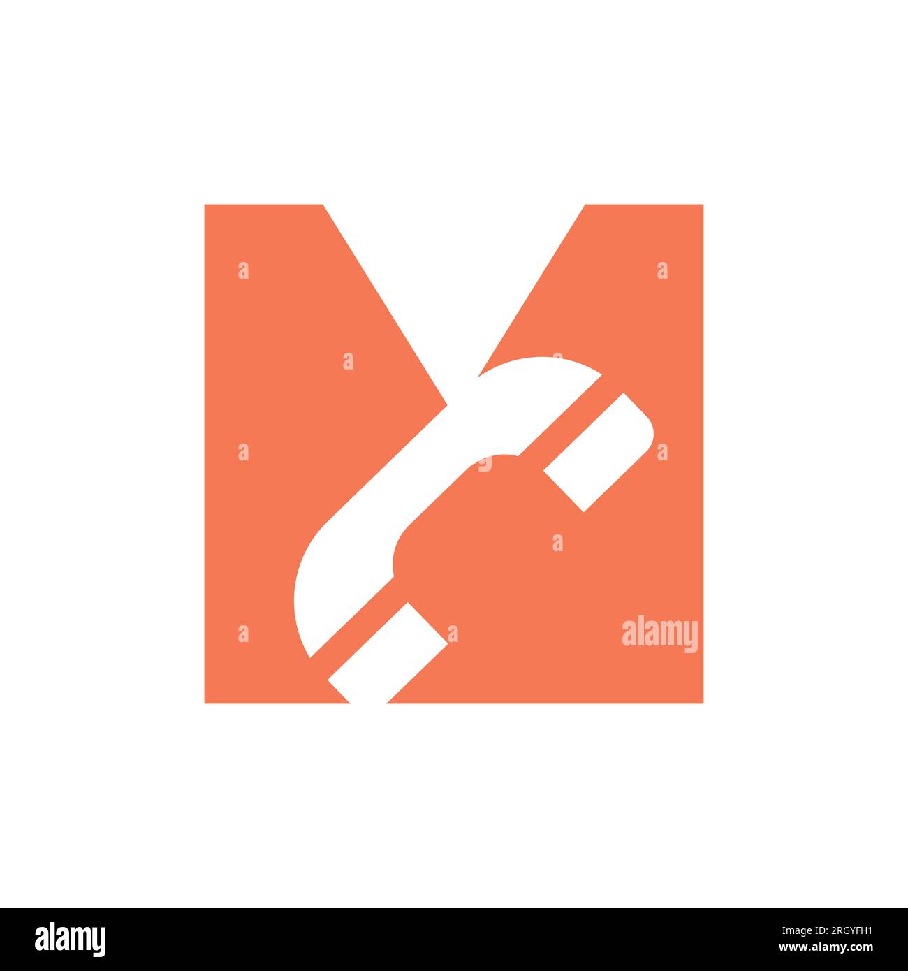 Letter M Cell Phone Logo. Communication Symbol With Phone Icon Stock ...