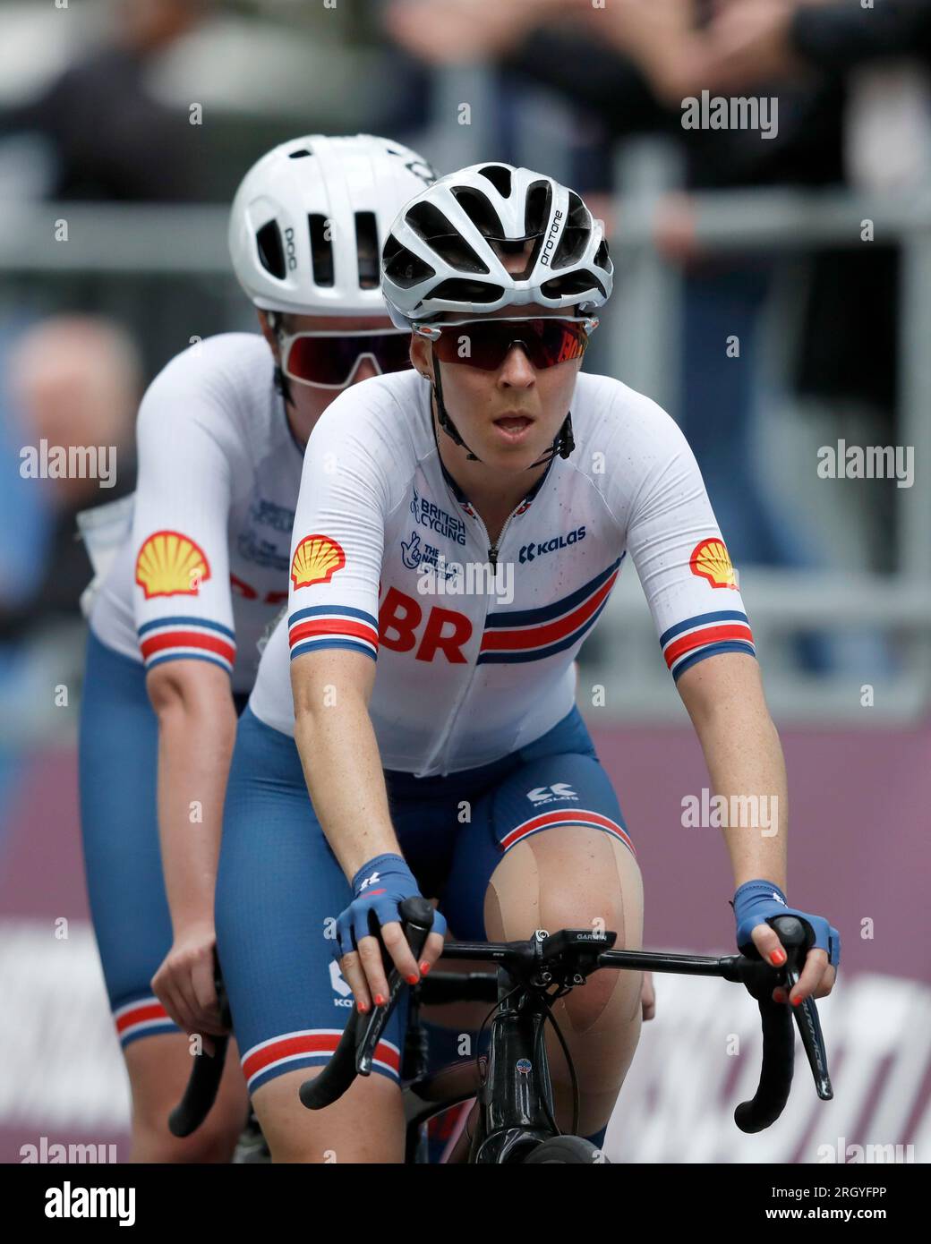 Great Britain's Elizabeth Jordan (hidden) with pilot Corrine Hall in ...