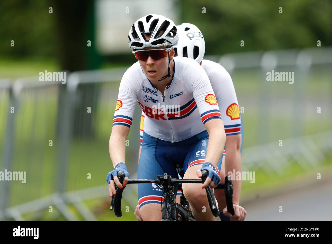 Great Britain's Elizabeth Jordan (hidden) with pilot Corrine Hall in ...